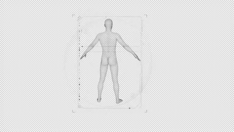 HUD element - animation of human body sc... | Stock Video | Pond5