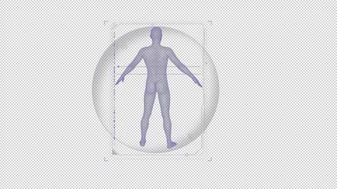 HUD element - animation of human body sc... | Stock Video | Pond5