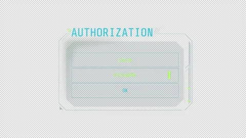 HUD element password entry - animation o... | Stock Video | Pond5