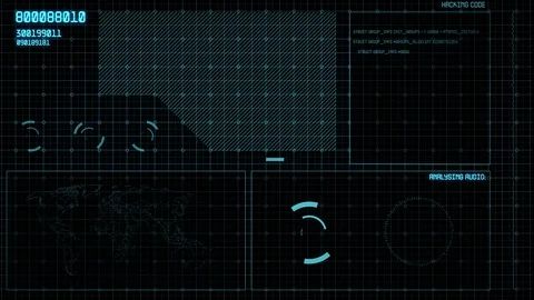 HUD Futuristic 4K UI Interface. Monochro... | Stock Video | Pond5