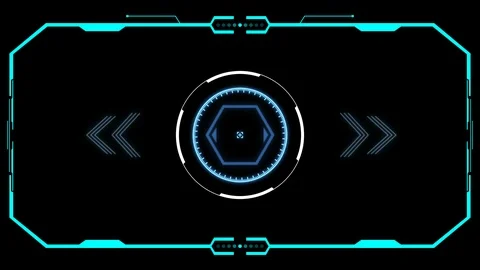 HUD Futuristic Elements Target Monitor S... | Stock Video | Pond5