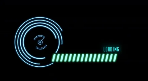 HUD Futuristic Loading Bar Status User I... | Stock Video | Pond5