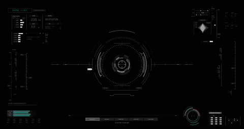 HUD head up display interface with video... | Stock Video | Pond5