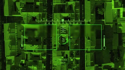 HUD, HUI realistic, cinematic night visi... | Stock Video | Pond5