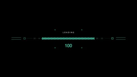 HUD loading bar. Digital download progre... | Stock Video | Pond5