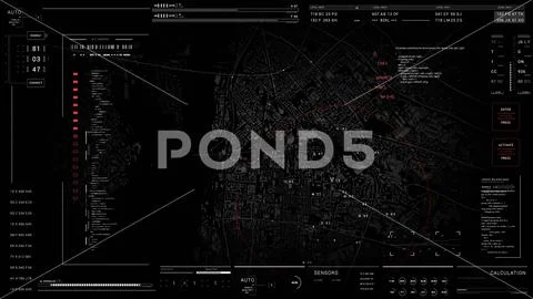 HUD Map satelite UI technological infographic elements.HUD 2GFX ...