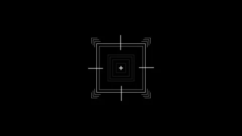 Hud simple square target futuristic anim... | Stock Video | Pond5