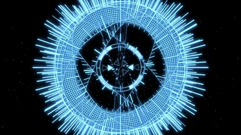 HUD Spin Communication. circle animation... | Stock Video | Pond5