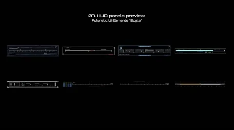 After Effects Template: HUD status preloaders #67521229