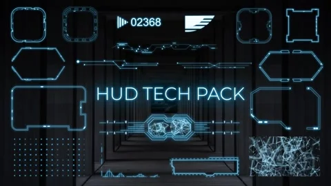 HUD Tech Pack for After Effects ~ After Effects #254384624
