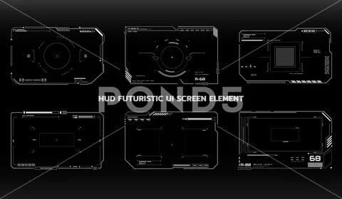 HUD UI Futuristic Screen Monitoring Virtual System Analysis Infographic ...