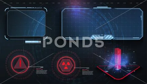 HUD, UI, GUI futuristic user interface screen elements set. High tech ...