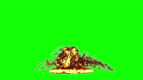 Huge blast explosion with fire and smoke... | Stock Video | Pond5