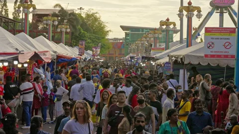 Huge crowd of spectators and Devotees wa... | Stock Video | Pond5