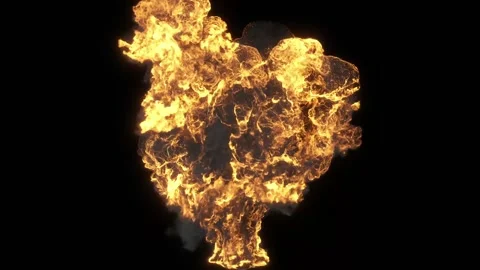 A huge explosion appears on the black sc... | Stock Video | Pond5