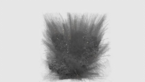 Huge Explosion with trails, transparent ... | Stock Video | Pond5