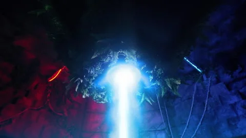 Huge Laser Starts Up In Temple Sci-Fi Sc... | Stock Video | Pond5