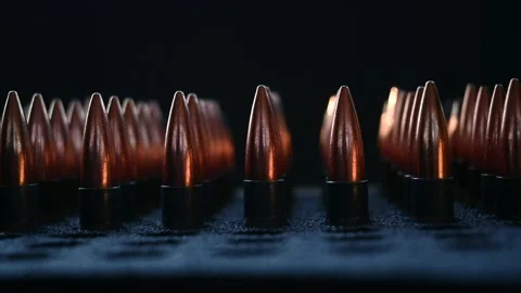 A huge number of cartridges of 7.62x39 c... | Stock Video | Pond5