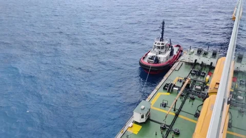 huge oil bunkering ship filling fuel in ... | Stock Video | Pond5