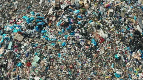 Huge pile of plastic rubbish and waste l... | Stock Video | Pond5