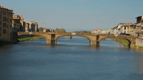 Huge river flows through the city. Water... | Stock Video | Pond5
