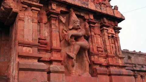 Huge statue of Dwara Palaka at Brihadees... | Stock Video | Pond5