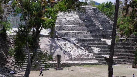 Huge stone pyramid temple and plaza in M... | Stock Video | Pond5