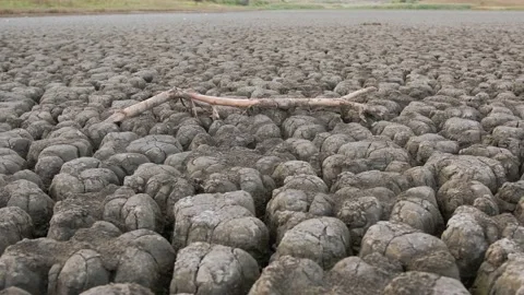 Huge surface of a very dry land sufferin... | Stock Video | Pond5