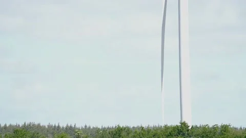 Huge Wind Turbine Blade Rotating against... | Stock Video | Pond5