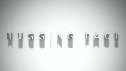 hugging face 3D title animation white te... | Stock Video | Pond5