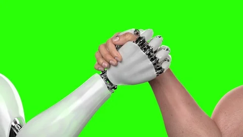 Human Against Robot, Arm Wrestling Compe... | Stock Video | Pond5