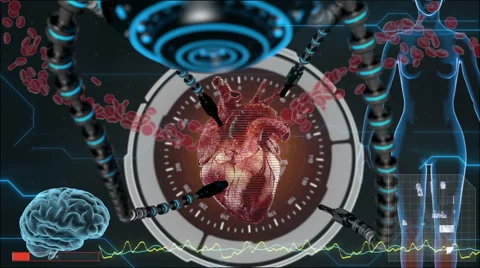 Human anatomy. Human heart. HUD backgrou... | Stock Video | Pond5