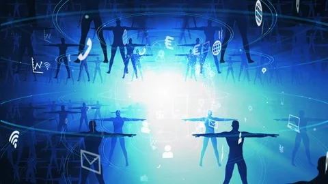 Human and technology concept. IoT (Inter... | Stock Video | Pond5