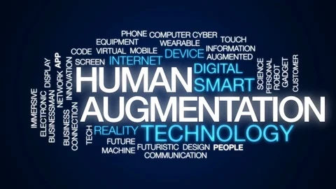 Human augmentation animated word cloud, ... | Stock Video | Pond5