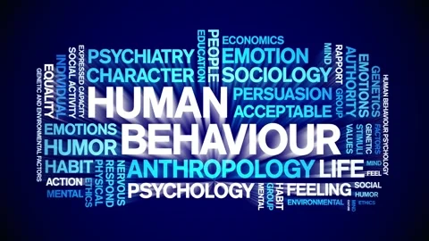 Human Behaviour animated word cloud,anim... | Stock Video | Pond5