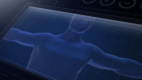 Human body scanning on digital medical d... | Stock Video | Pond5