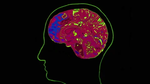 Human brain changing colors - looped ani... | Stock Video | Pond5
