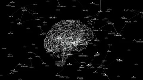 The human brain. Plexus with numbers. Be... | Stock Video | Pond5