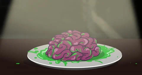 Human brains dropped on the dish plate o... | Stock Video | Pond5