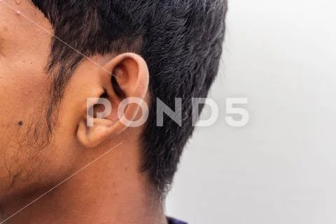 Human Ear - Close up of man ear Its body part helps to hearing sound ...