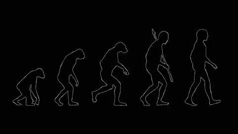 Human Evolution Silhouette Ink Animation... | Stock Video | Pond5