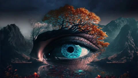 Human eye in dream state abstract vision... | Stock Video | Pond5