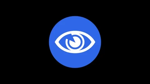 Human eye icon blue color simple shape c... | Stock Video | Pond5