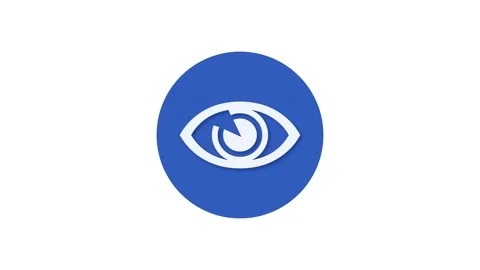 Human eye icon blue color simple shape c... | Stock Video | Pond5