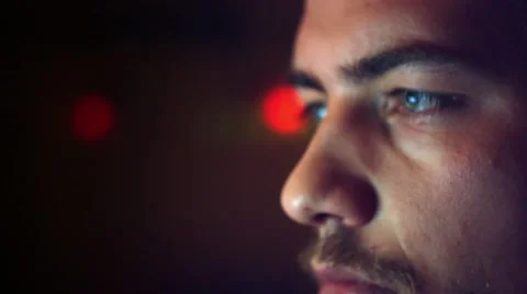 Human eye at night - close up, zoom in | Stock Video | Pond5