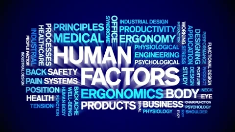 Human Factors animated word cloud,animat... | Stock Video | Pond5