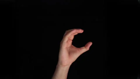 Human hand doing Alphabet C sign languag... | Stock Video | Pond5