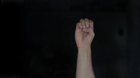 Human hand doing Alphabet E sign languag... | Stock Video | Pond5