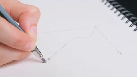 Human hand drawing growth chart | Stock Video | Pond5
