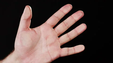 Human hand making fingerprints on black ... | Stock Video | Pond5